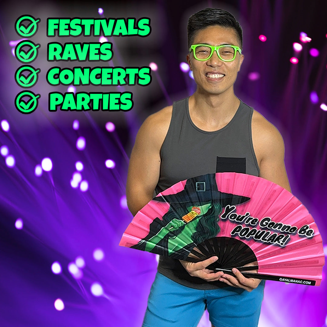 You're Gonna Be Popular Wicked Witch Fan + FREE UV Green Fan Holster ...